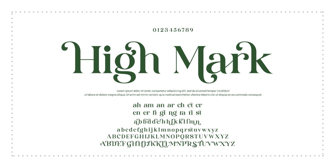 High Mark Font - Serif Font, Modern Font, Cricut Font, Retro Font ...