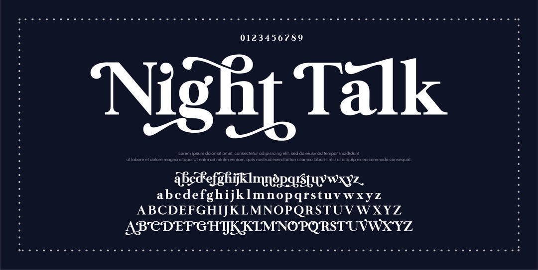 Night Talk Font - Serif Font, Modern Font, Stylish Font, Classy Fonts, Logo Font, Cricut Fonts ...
