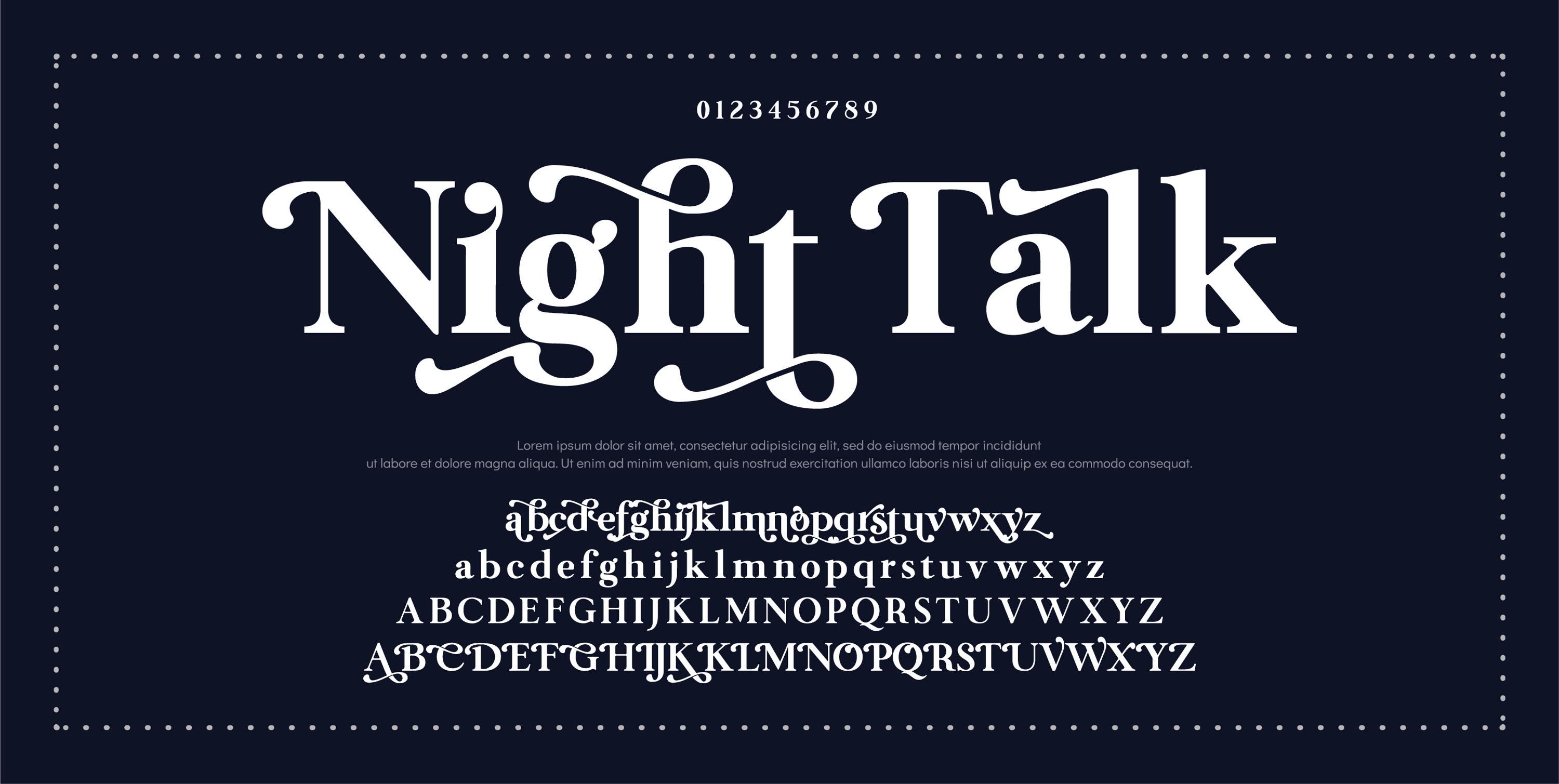 Night Talk Font - Serif Font, Modern Font, Stylish Font, Classy Fonts ...