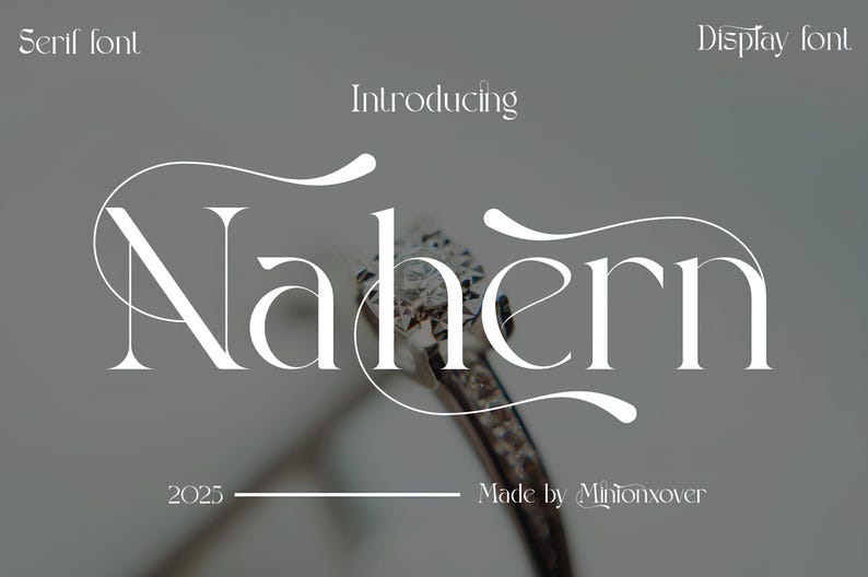 Nahern Font - Serif Font, Modern Font, Cricut Font, Procreate Fonts ...