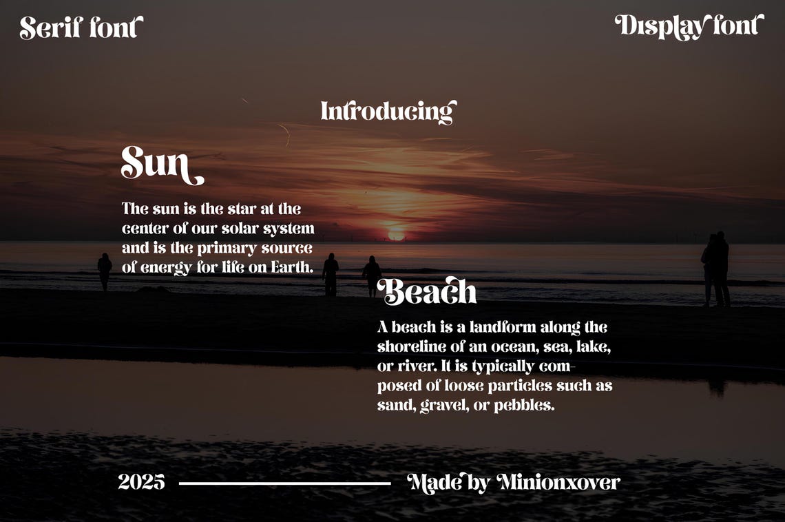 Moonrise - Elegant Serif Font, Retro Font, Canva Font, Modern Font ...