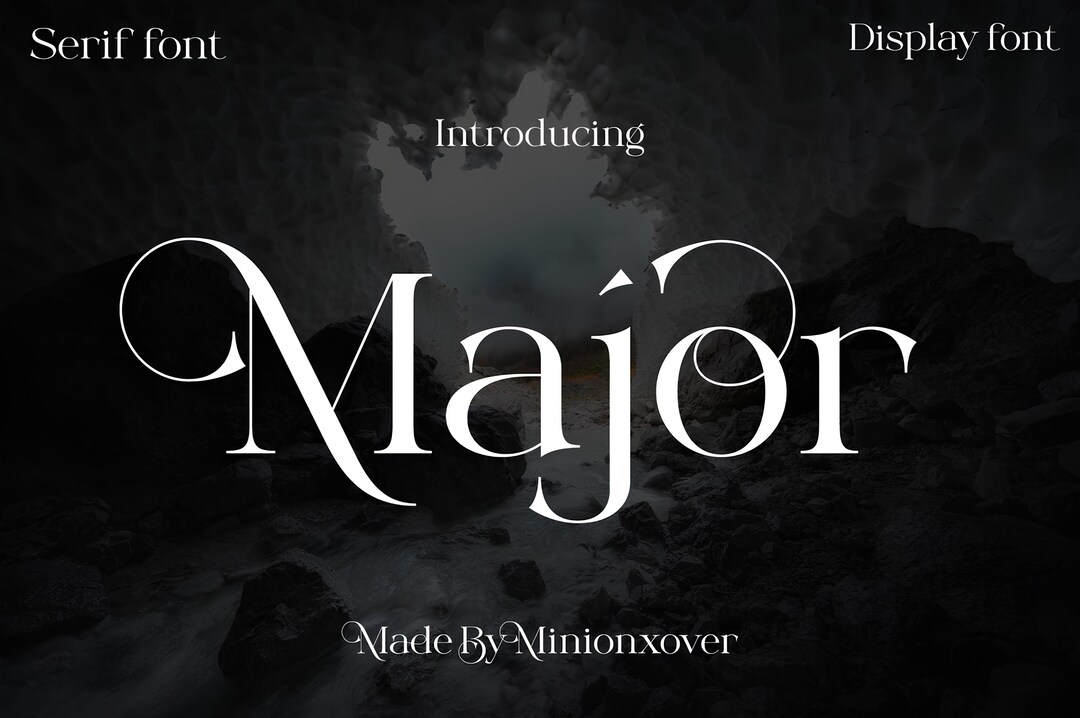 Major Font, Serif Font, Retro Font, Vintage Font, Modern Font, Ligature ...