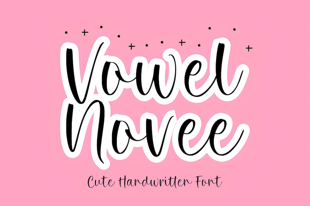 Vowel Font - Handwritten Script Font, Cricut Fonts, Procreate Fonts ...