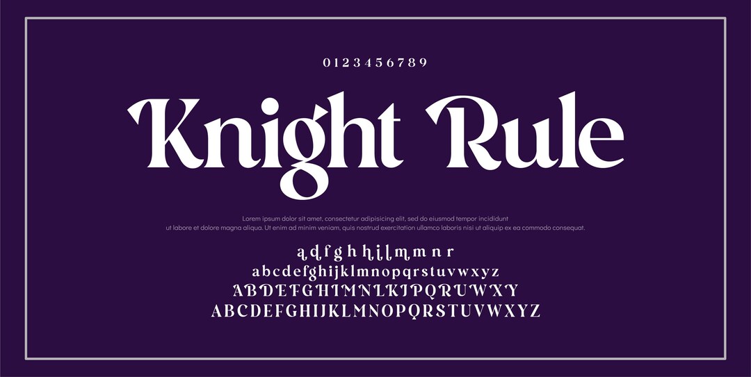 Knight Rule Font - Serif Font, Modern Font, Swash Font, Fonts for ...