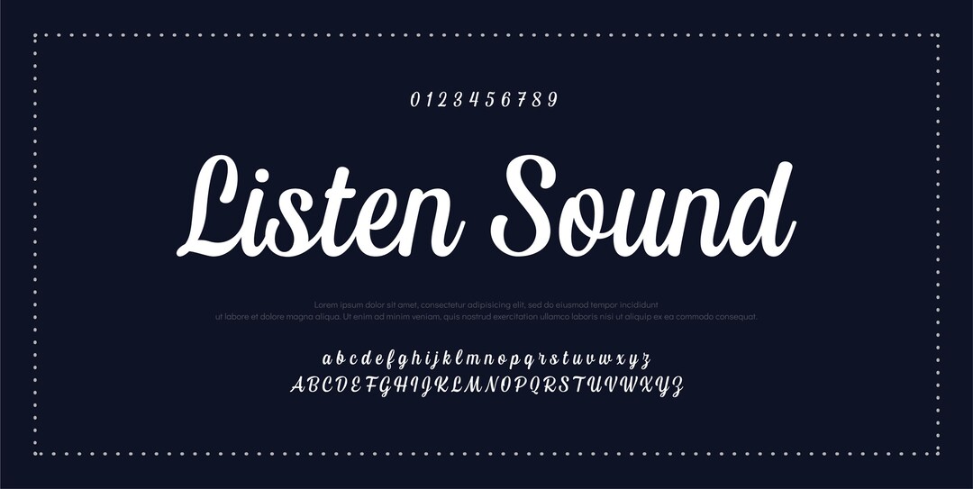 Listen Sound Font - Handwritten Script Font, Cricut Fonts,calligraphy ...