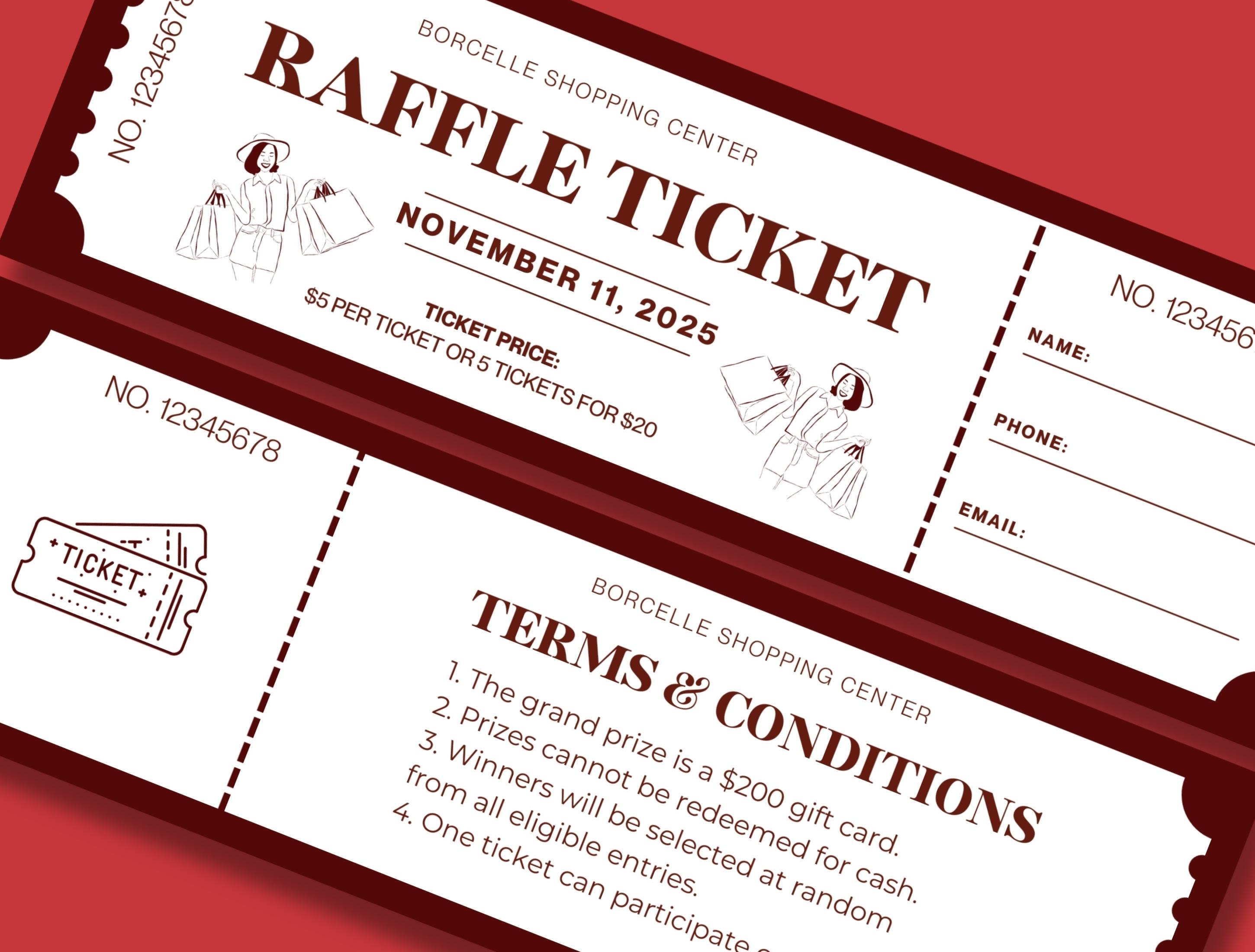 Vintage Fall Raffle Ticket Template: Editable Canva Design (8.5x2.5 ...
