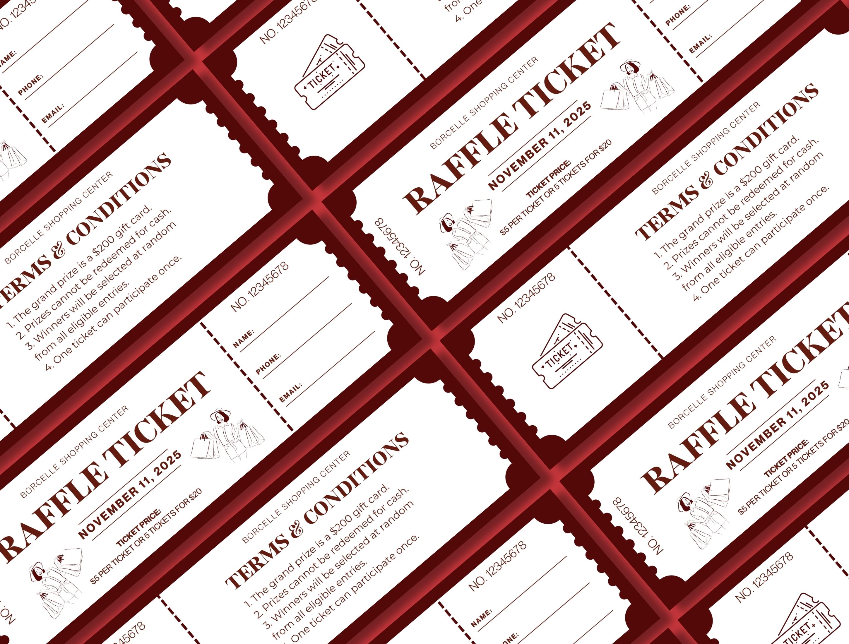 Vintage Fall Raffle Ticket Template: Editable Canva Design (8.5x2.5 ...