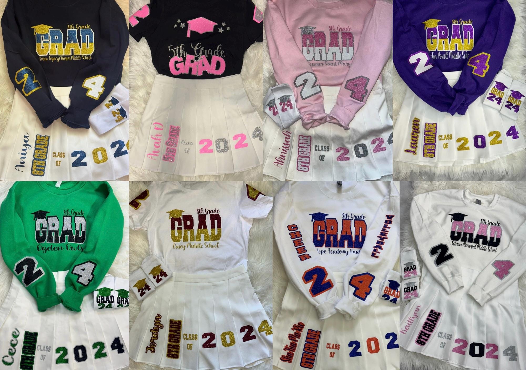 GRADUATION SKIRT Set With Socks/graduation Outfit/pre-k, 8th Grade ...