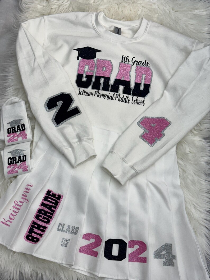 GRADUATION SKIRT Set With Socks/graduation Outfit/pre-k, 8th Grade ...