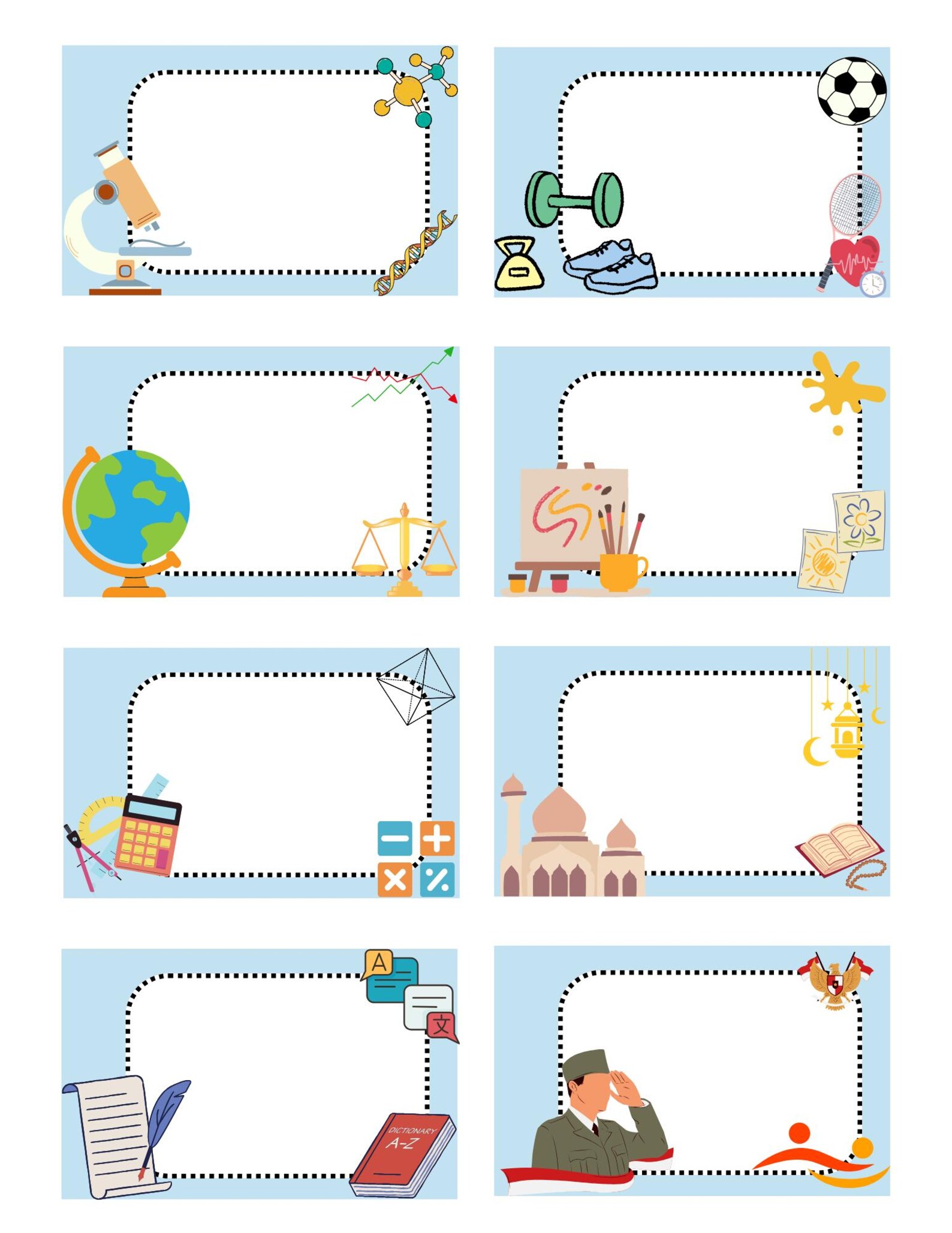 Editable School Subject Labels - Printable Tags - Etsy