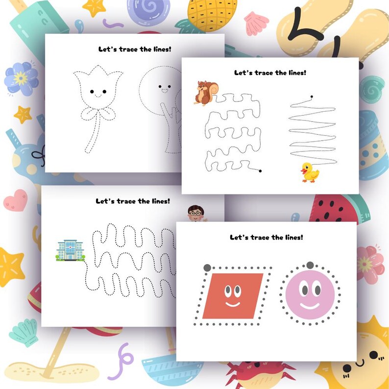 Printable Tracing Lines Worksheets | Pre-writing Activities for ...