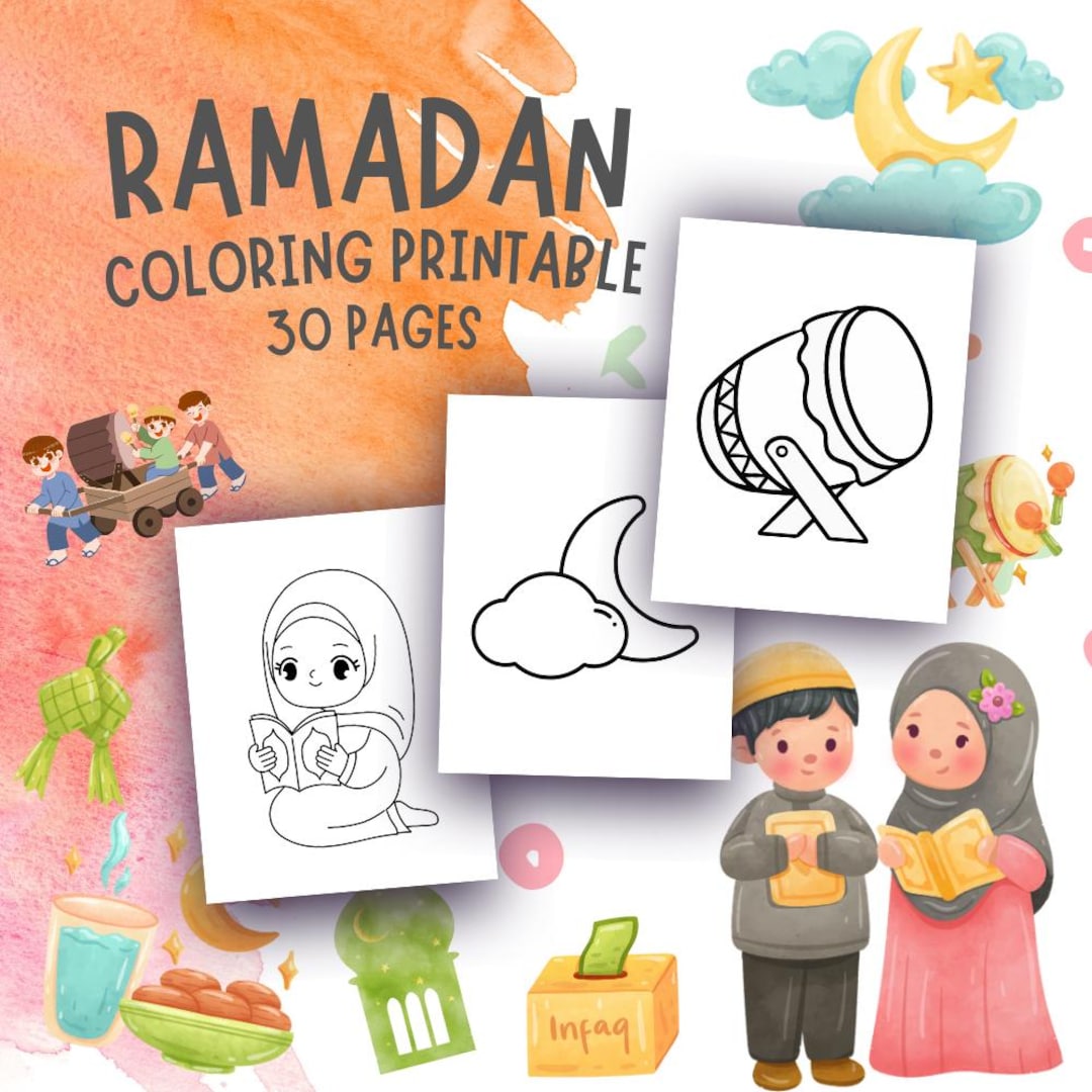 Ramadan Coloring Pages for Kids – Printable Islamic Activity Sheets - Etsy