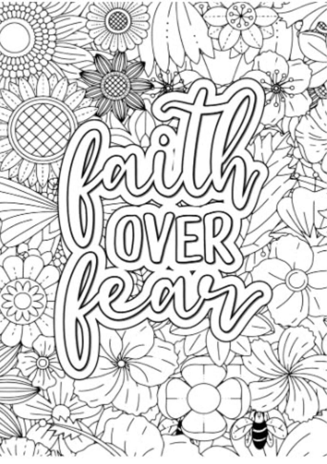 Faith Over Fear Coloring Book - Etsy
