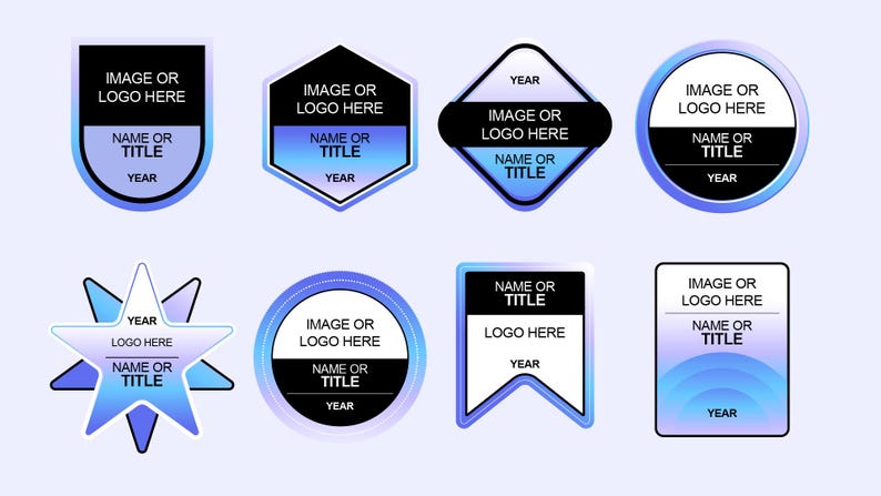 Editable Award Badge Template Customizable Recognition Badges for ...