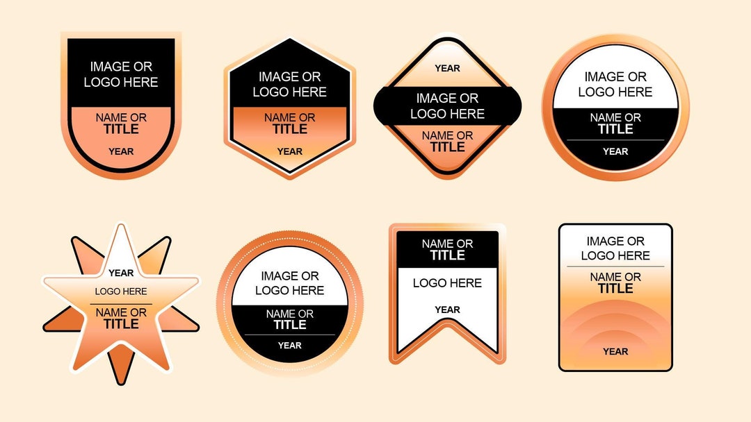 Editable Award Badge Template Customizable Recognition Badges for ...