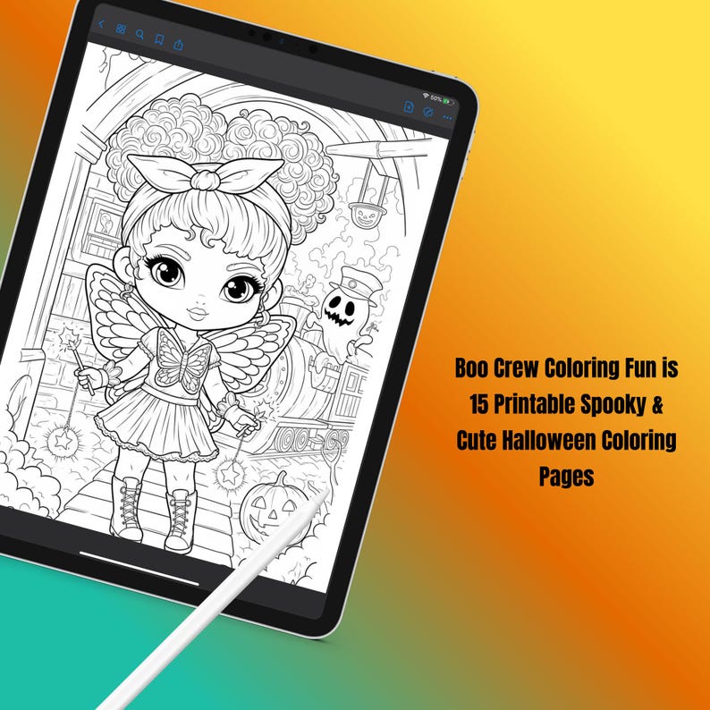 Halloween Coloring Pages – 15 Spooky Cute Designs (PDF Download) - Etsy