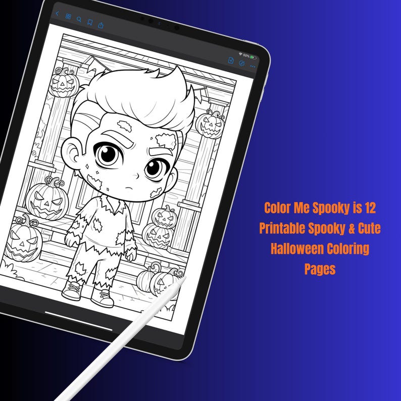 Spooky Halloween Coloring Pages – 12 Hand-drawn Designs (PDF Download ...