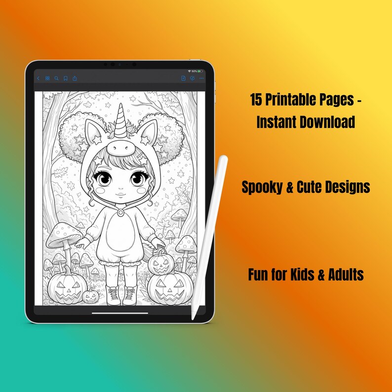 Spooky Halloween Coloring Pages – 15 Printable Designs (PDF Download ...