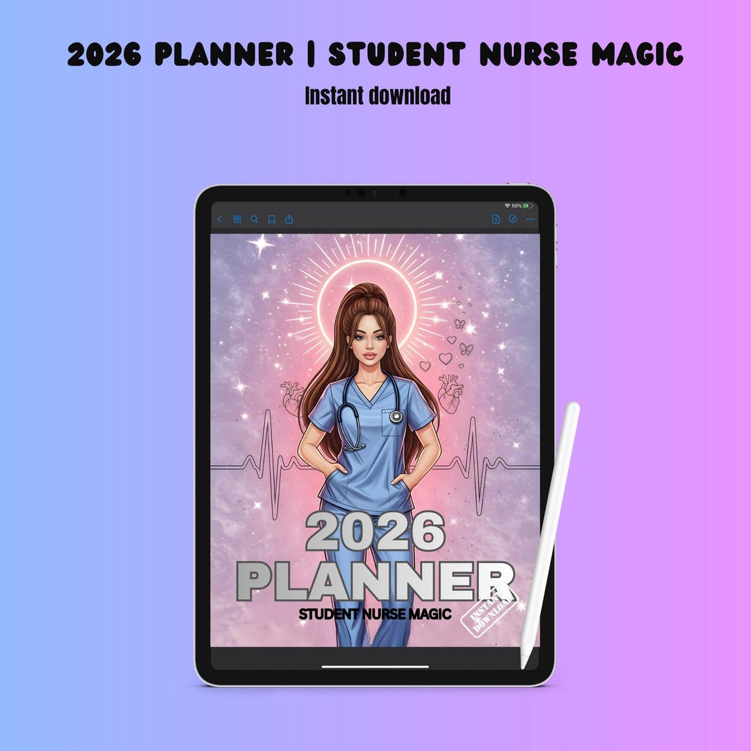 2026 Student Nurse Planner | Celestial Design (digital Download) - Etsy