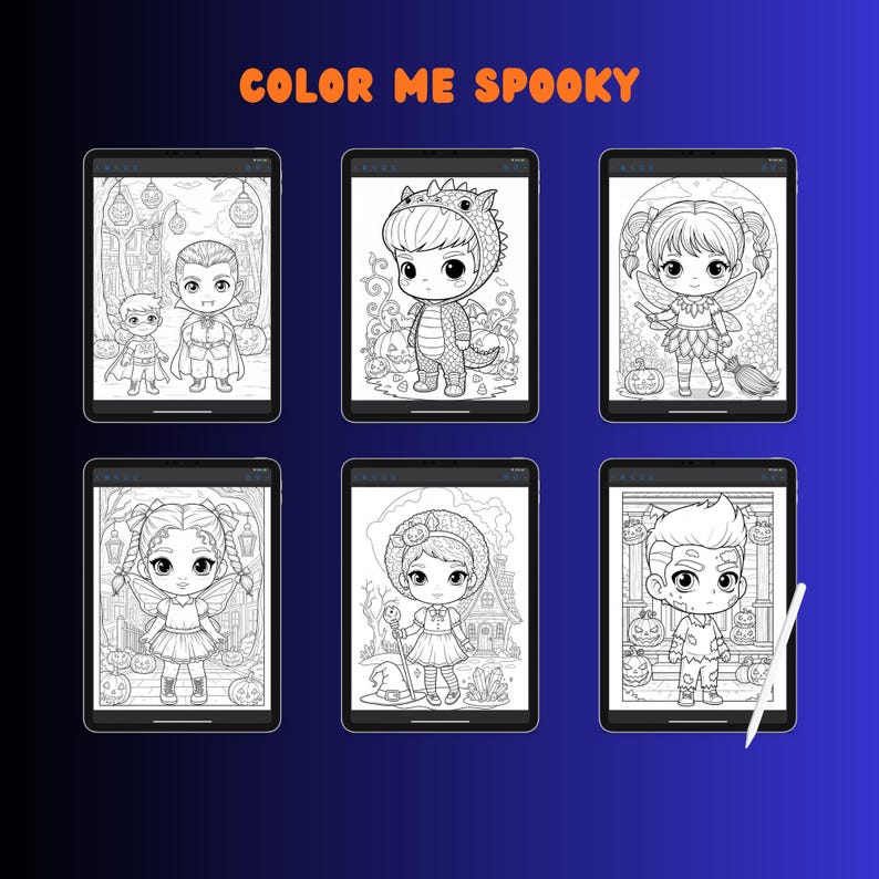 Spooky Halloween Coloring Pages – 12 Hand-drawn Designs (PDF Download ...
