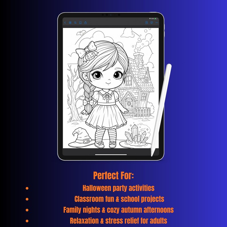 Spooky Halloween Coloring Pages – 12 Hand-drawn Designs (PDF Download ...