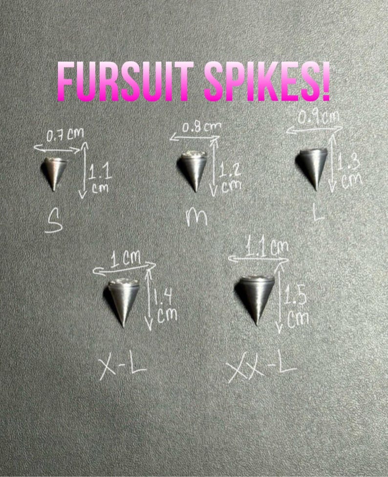 Fursuit Piercing Spikes for Ears and Tongues / Snake Bites - Etsy