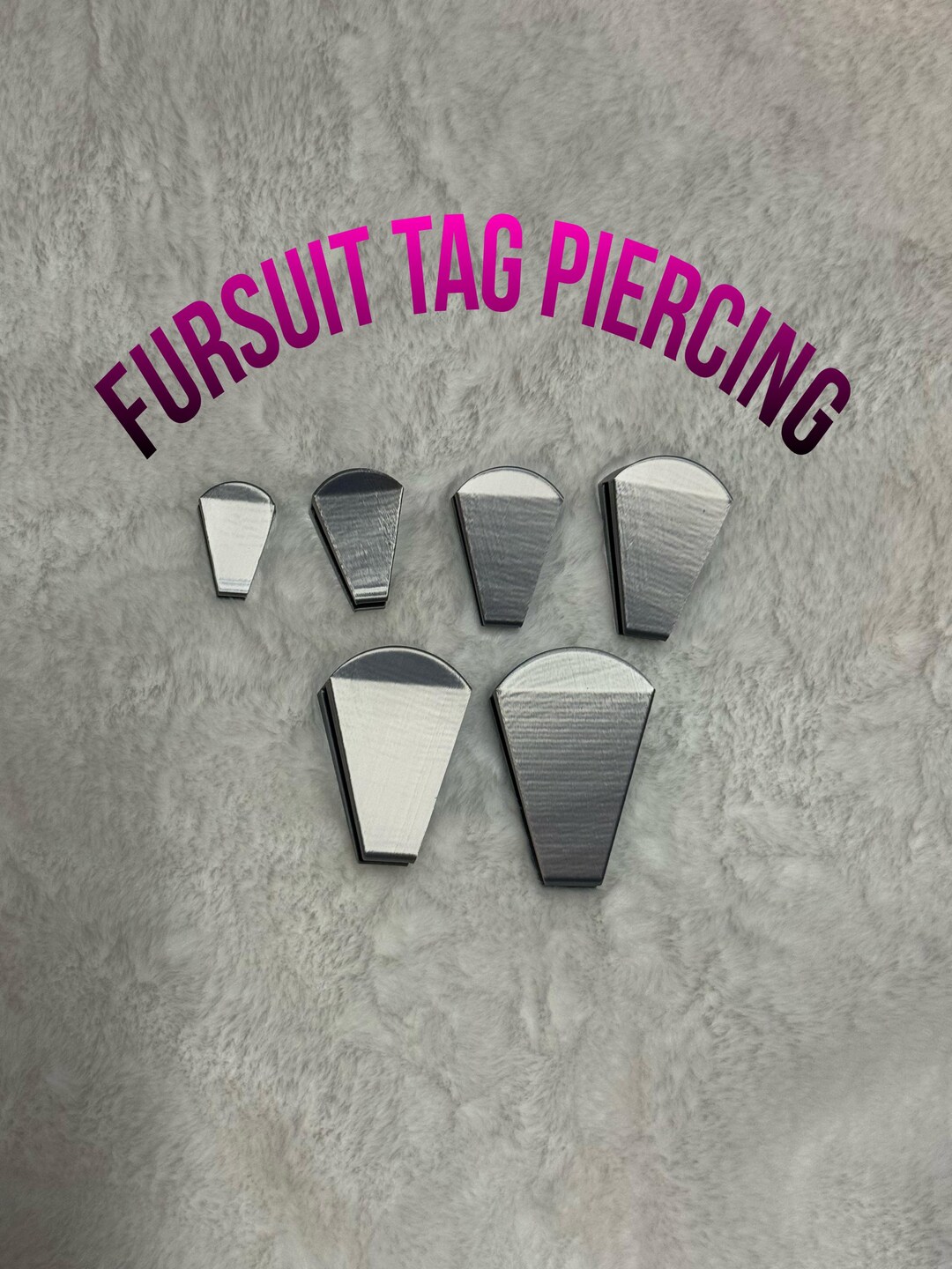 3D Printed Fursuit Tag Piercings: Clip-on Fursuit Accessory - Etsy