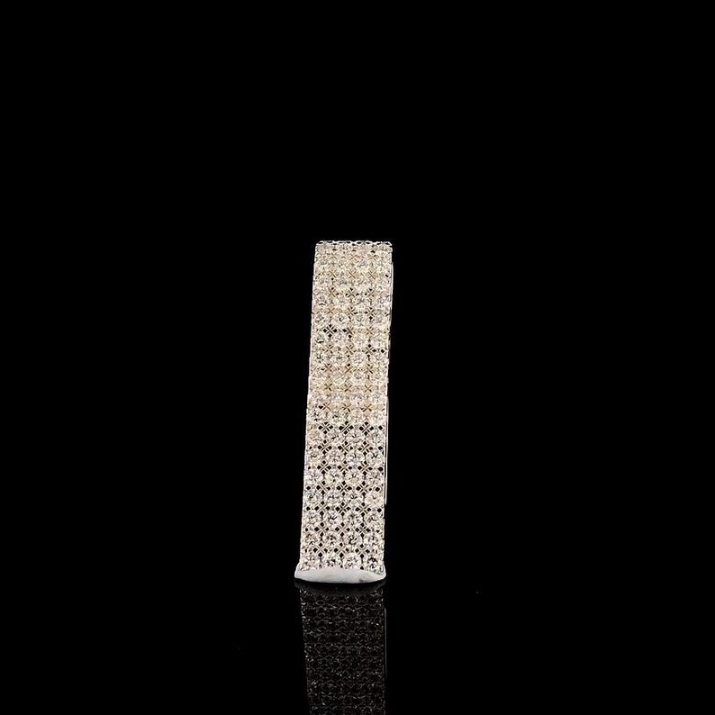Diamond Tie Clip 14K Solid Gold Pavé Tie Bar for Men, Luxury Wedding ...