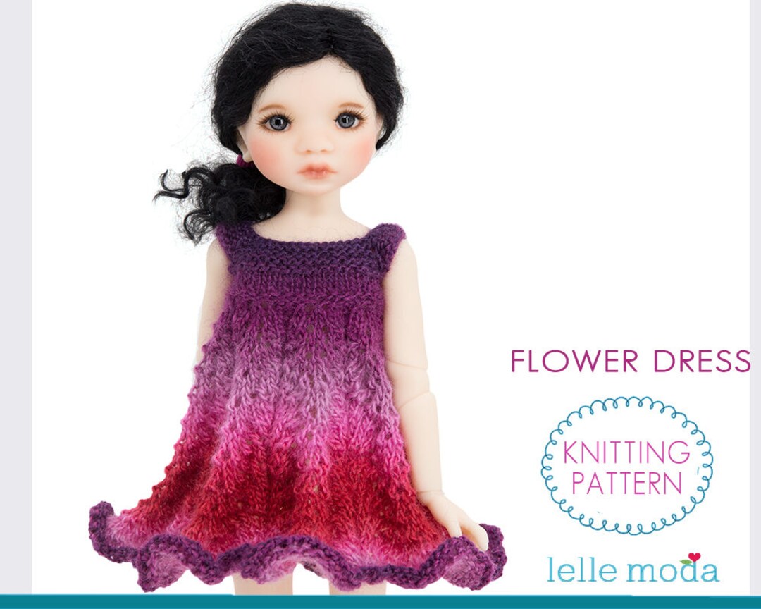 Knitting Pattern for 13" Avery Dolls-msd Bjd-doll Dress Pattern-toy ...