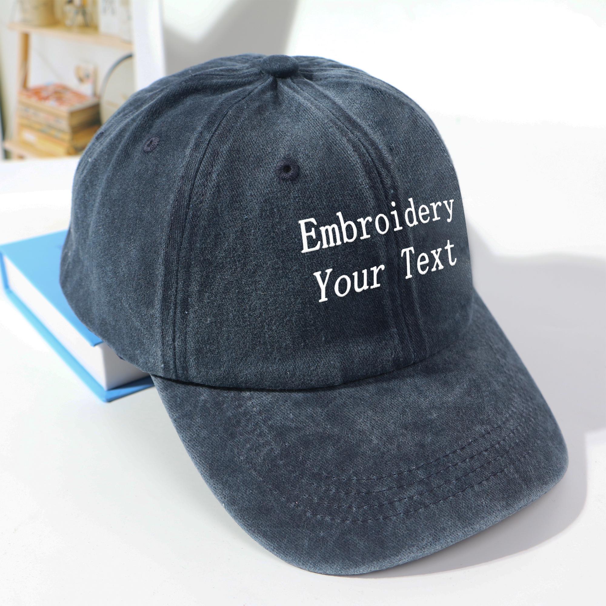 Personalized Embroidered Cotton Baseball Cap - Custom Text & Logo - Etsy UK