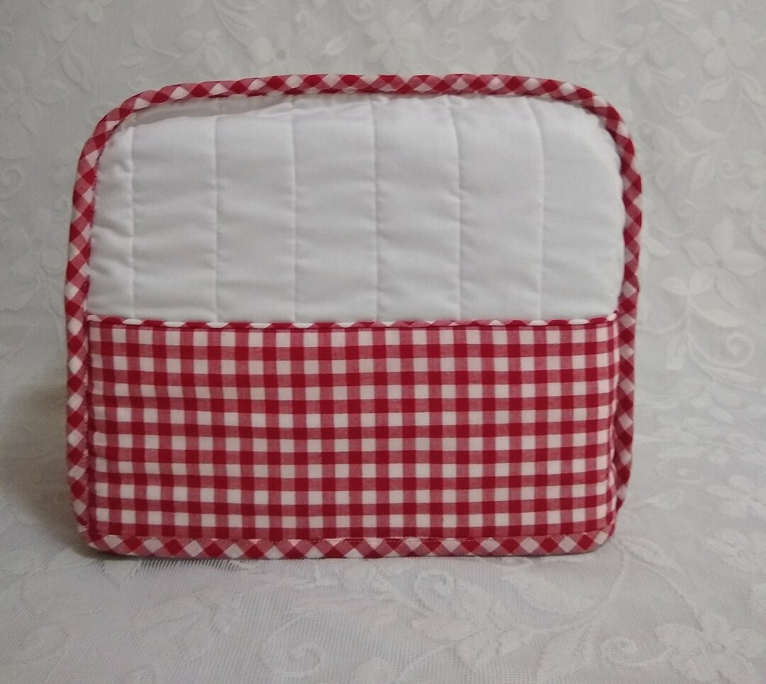 Red & White Gingham Toaster Cover, 2 Slice Toaster Cover, Buffalo Check ...