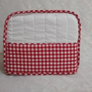 Red & White Gingham Toaster Cover, 2 Slice Toaster Cover, Buffalo Check ...