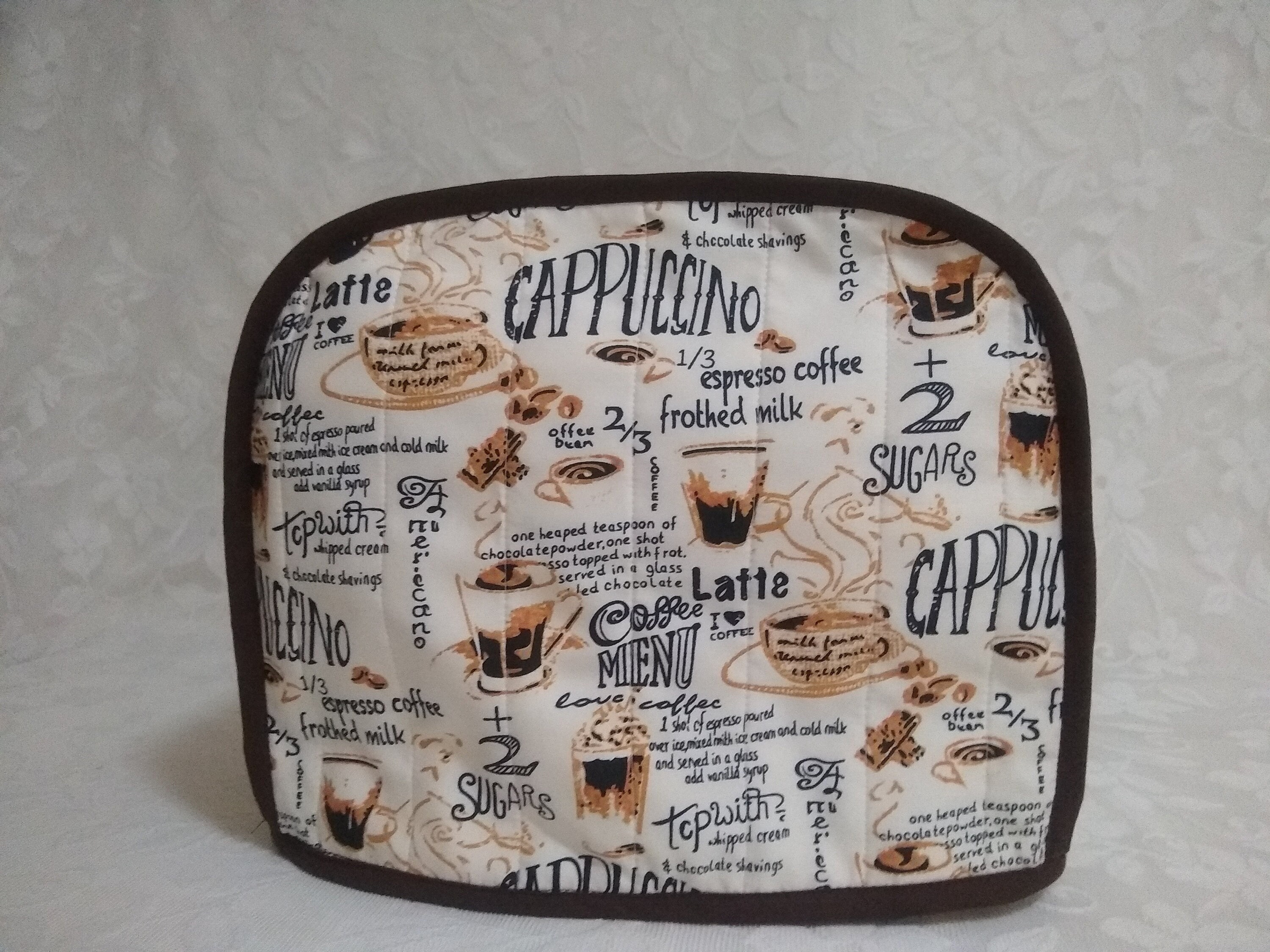 Brown Toaster Cover 2slice, Coffee House Toaster Cover, Coffee Lovers 2 ...