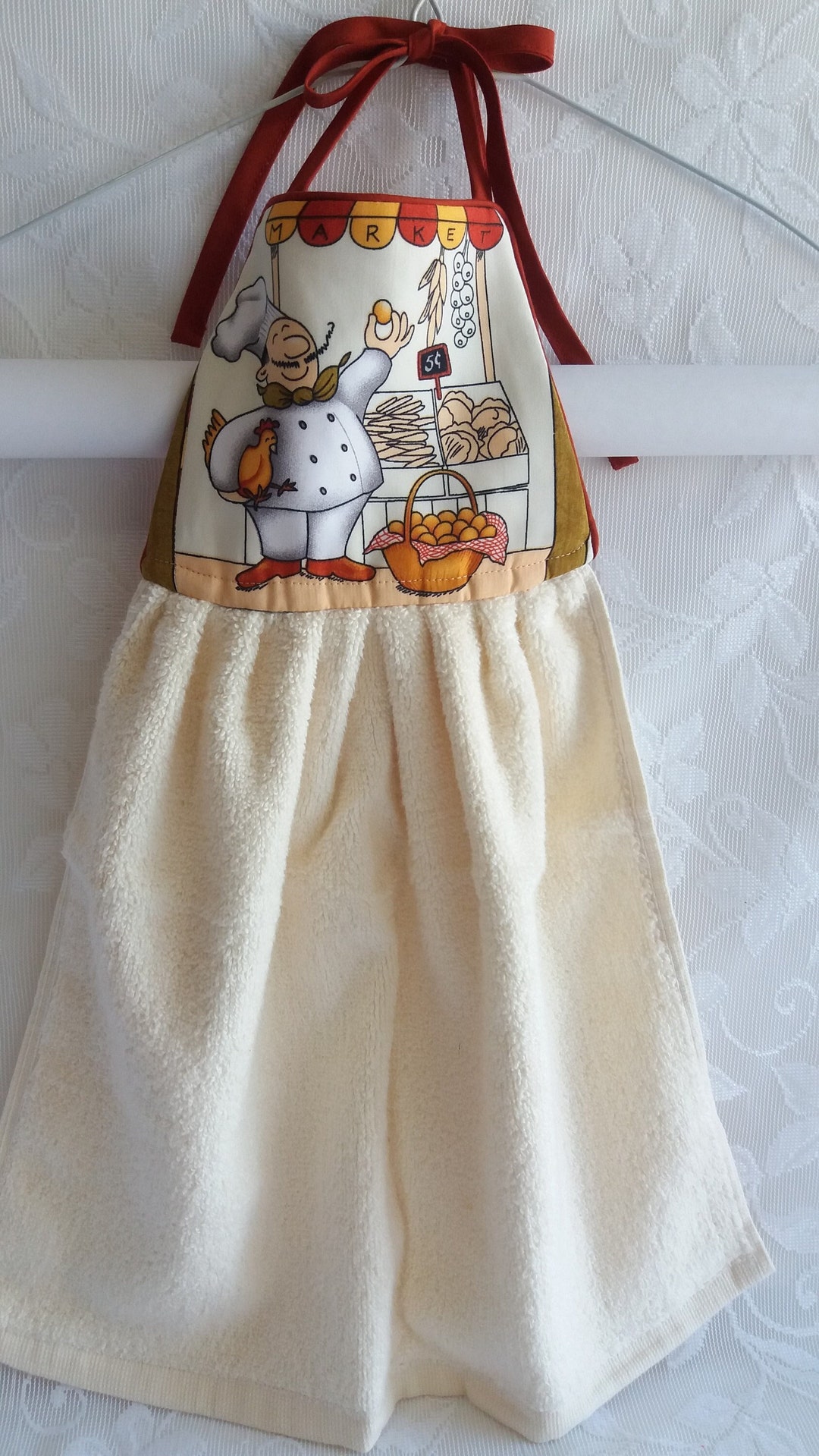 Fat Chef Hanging Towel, Hanging Kitchen Towels, Chef Decor for Kitchen ...