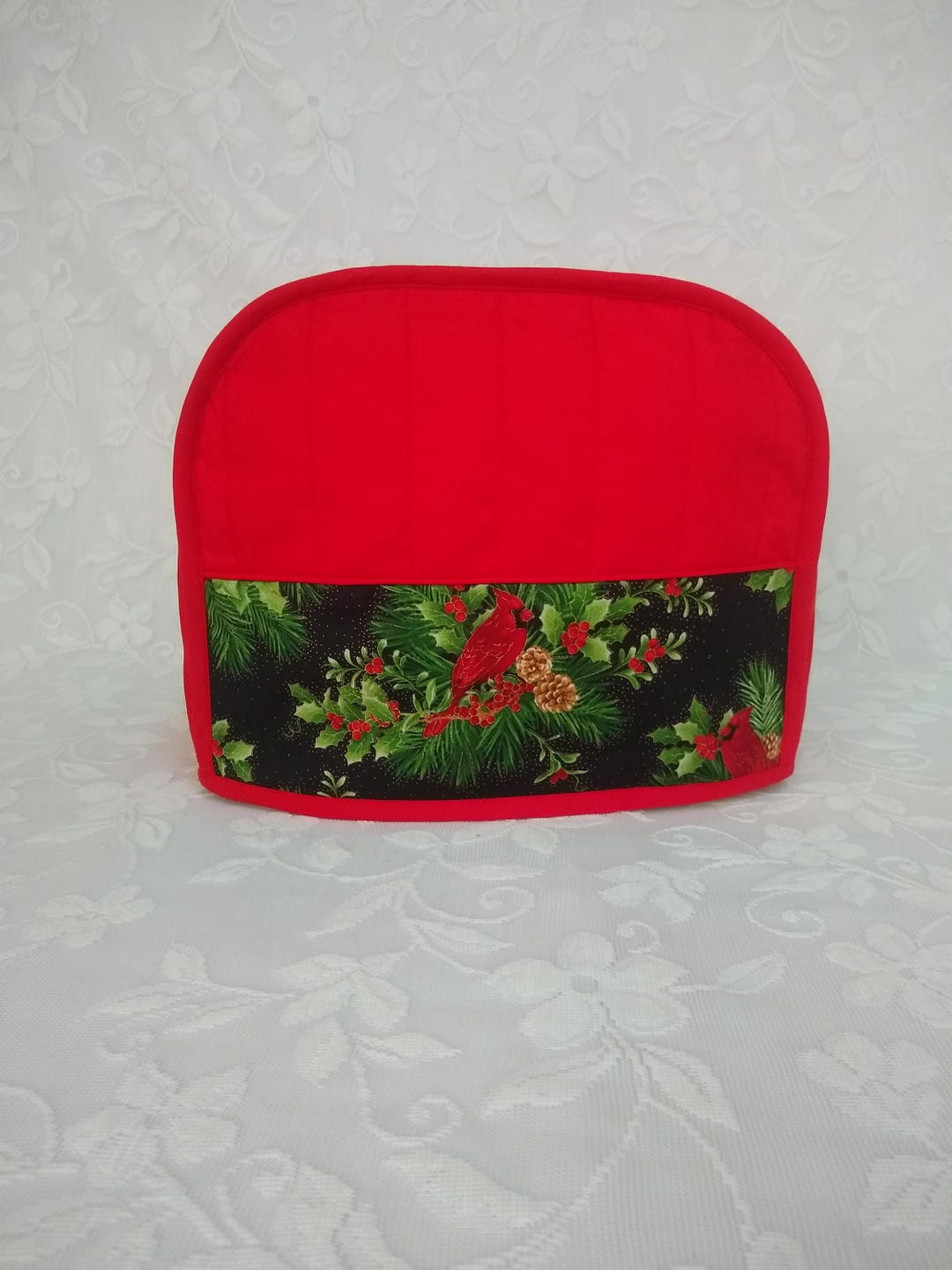 Christmas Toaster Cover With Birds, Red Toaster Cover, Holiday Toaster ...