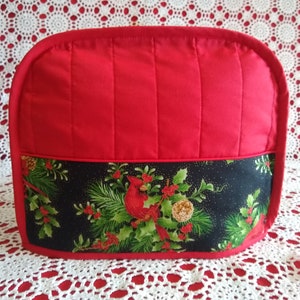 Christmas Toaster Cover With Birds, Red Toaster Cover, Holiday Toaster ...