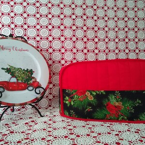 Christmas Toaster Cover With Birds, Red Toaster Cover, Holiday Toaster ...