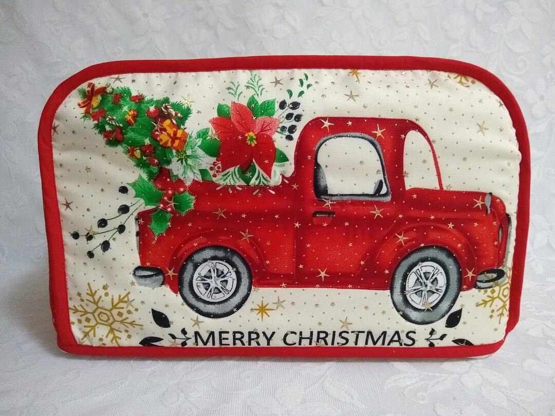 Vintage Red Truck 4slice Toaster Cover, Christmas Toaster Cover ...