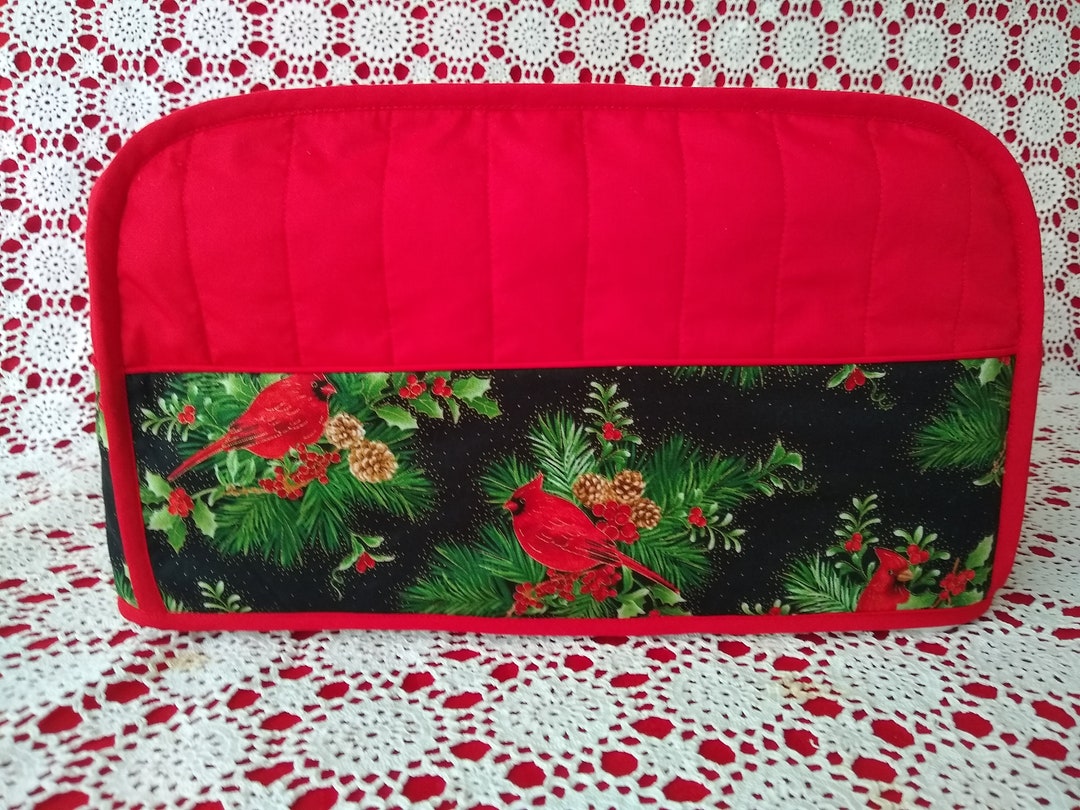 Christmas Toaster Cover With Birds, Red Toaster Cover, Holiday Toaster ...