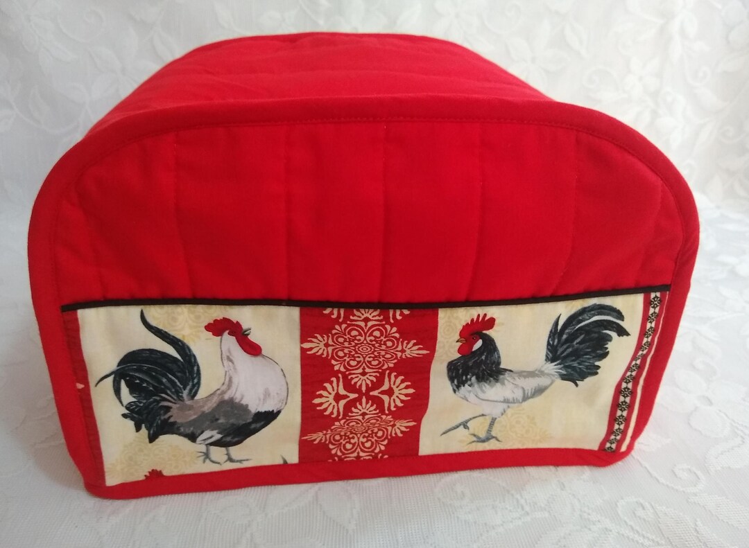 Rooster Toaster Cover 2 or 4 Slice Wide Slot Country Farmhouse Unique ...