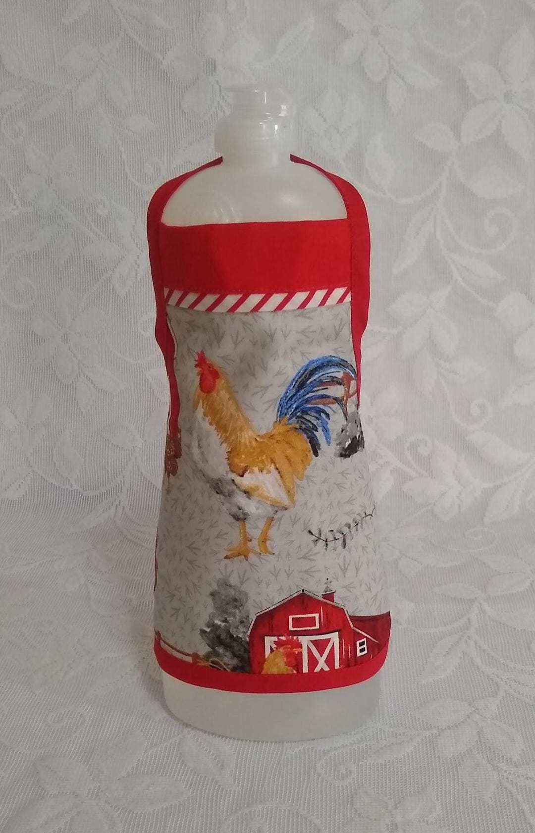 Farmhouse Dish Soap Bottle Apron, Kitchen Aprons With Rooster ...