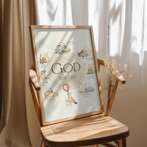Winnie-the-pooh Christian Nursery Wall Art Nursery Prints, God Says I ...