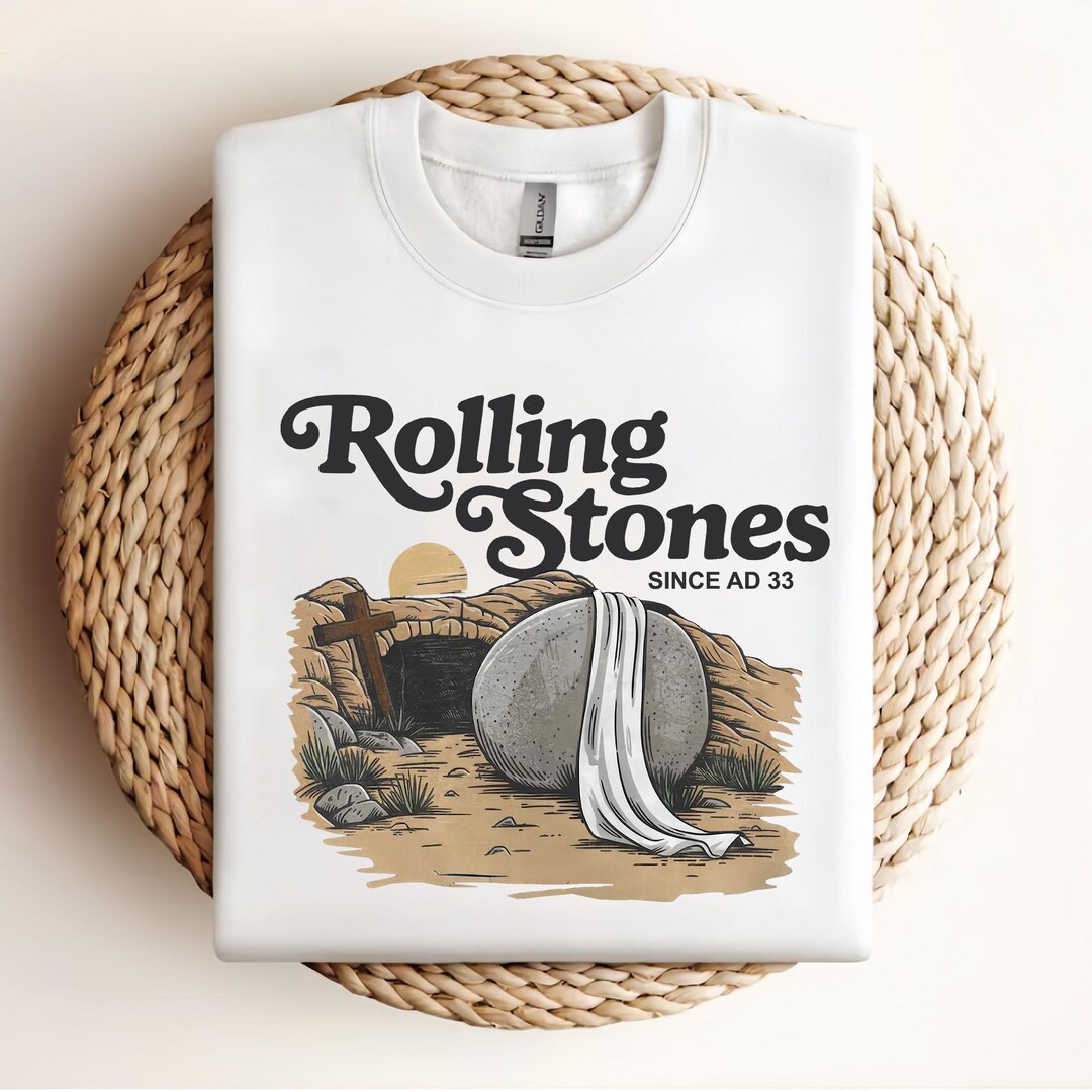 Rolling Stones PNG Digital Download, He is Risen Png, Easter Christian ...