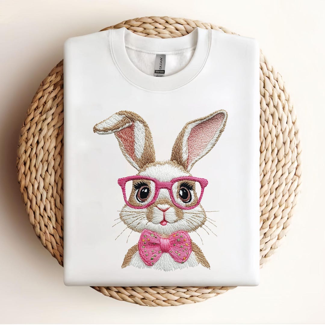 Funny Bunny Wearing Pink Glasses Png, Funny Easter Bunny Glasses, Cute ...