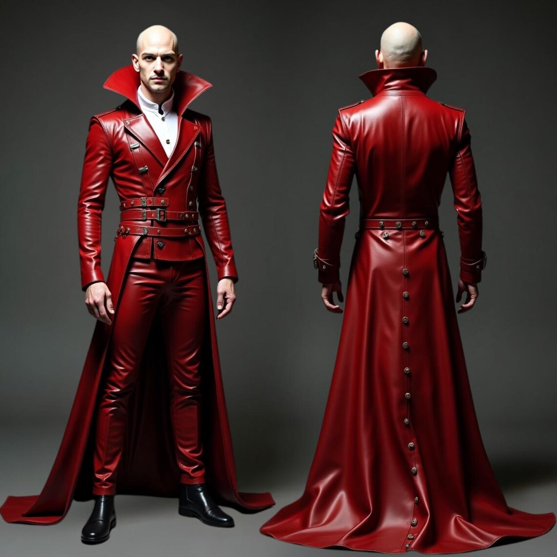 Pure Red Leather Costume – Futuristic Fashion, Cosplay, Statement ...