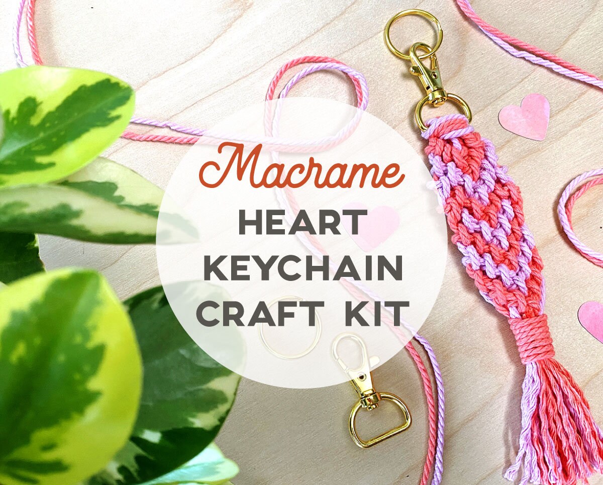 Heart Keychain Craft Kit Friendship Bracelet DIY | Etsy