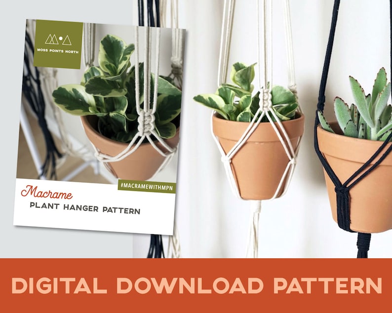 Digital PDF Pattern Macrame Plant Hanger Download - Etsy