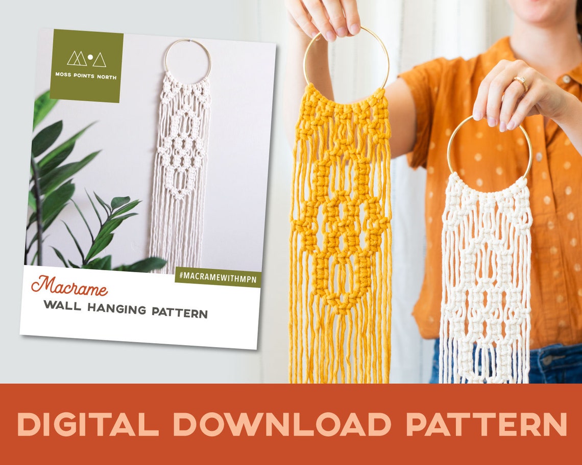 Digital PDF Pattern Macrame Wall Hanging Pattern - Etsy