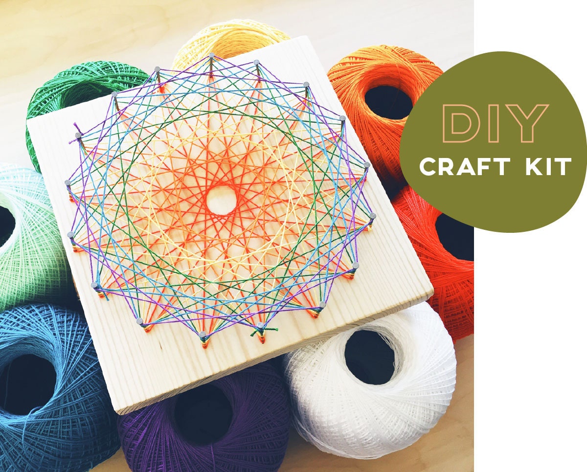 String Art Craft Kit: Spirograph Rainbow | Etsy