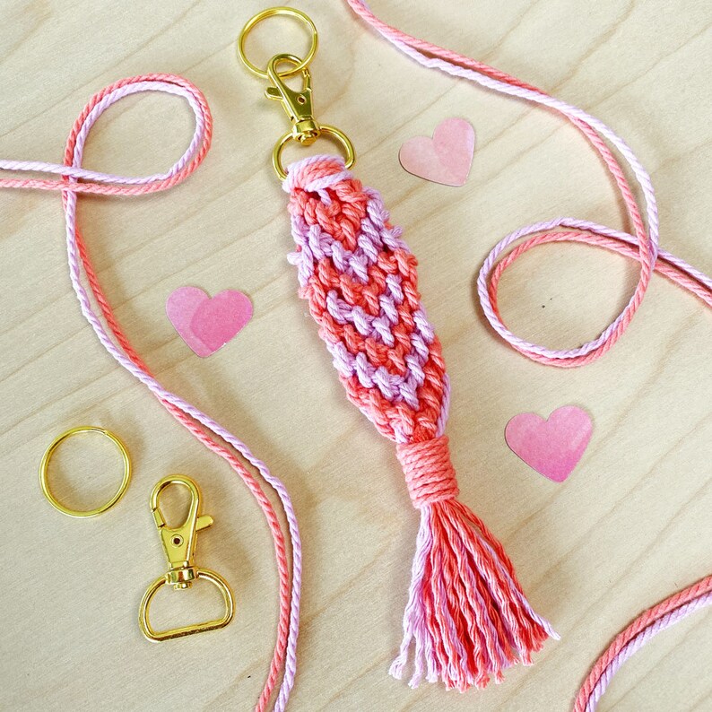 Heart Keychain Craft Kit Friendship Bracelet DIY - Etsy